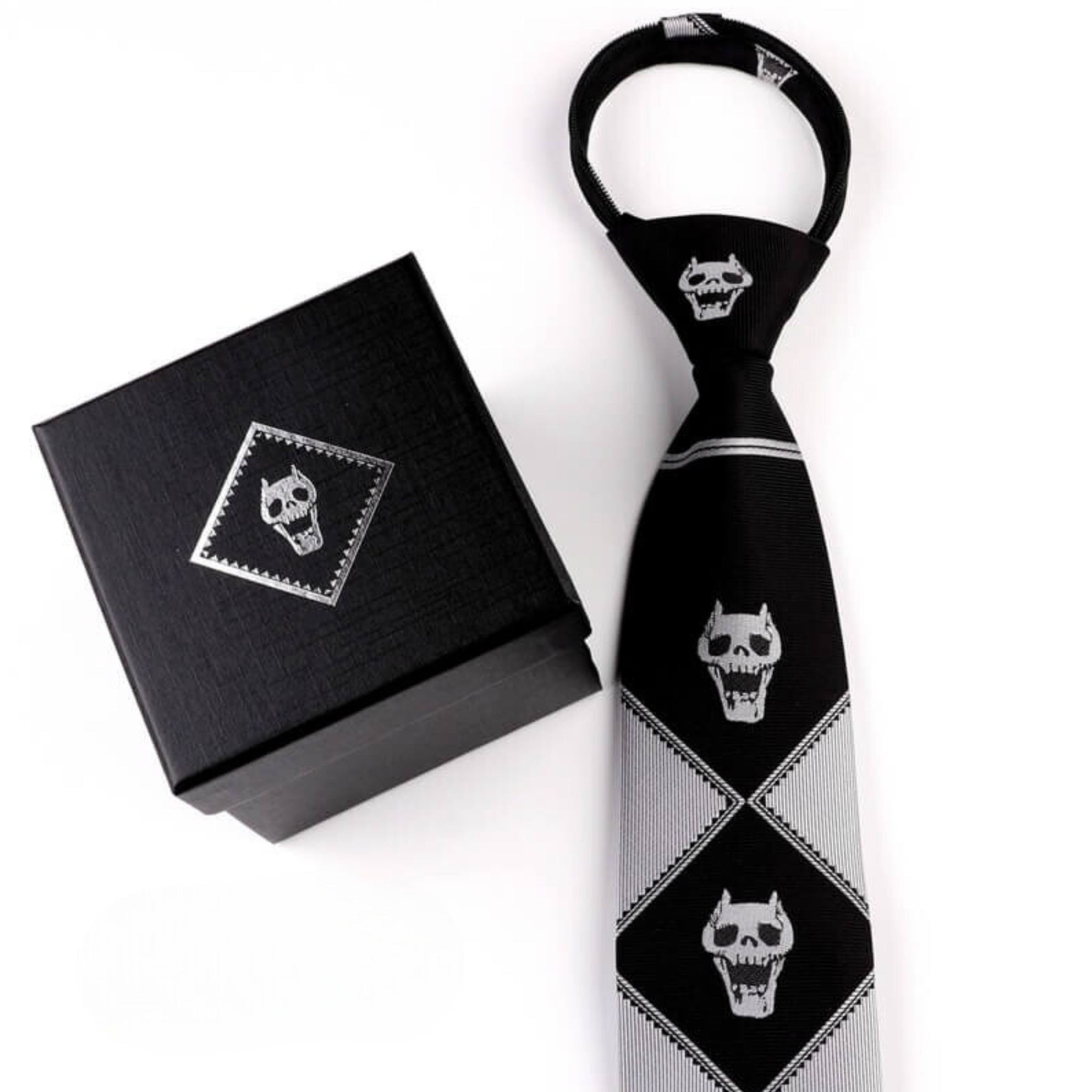 JJBA 4 Yoshikage Killer Queen Skull Neck Tie – FIHEROE.